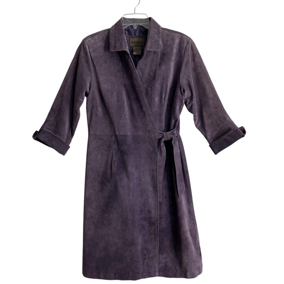 Brandon Thomas | Dresses | Brandon Thomas Dusty Purple Suede Leather ...